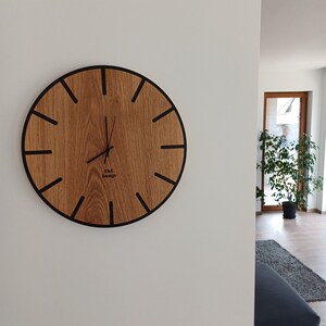 Wooden Solid Oak Wall Clock - Etsy