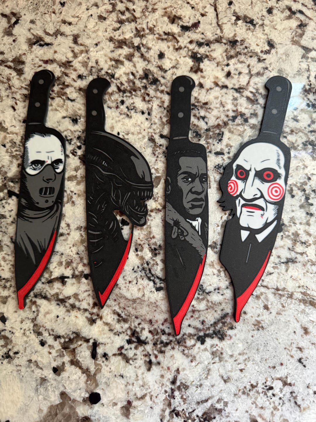 3D Printed Horror Knife Decor – Set of 4 - Etsy