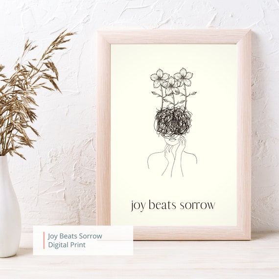 Joy Beats Sorrow Digital Wall Art - Etsy