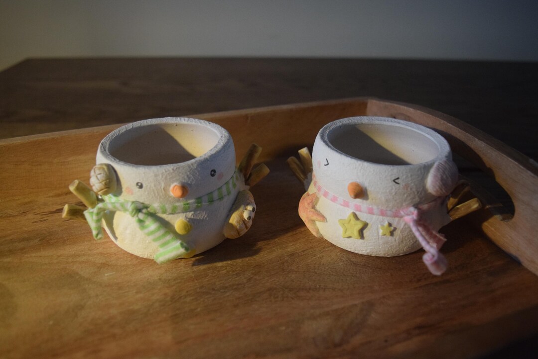 Handmade Planter ~ Snowman Pot ~ Unique Gift - Etsy