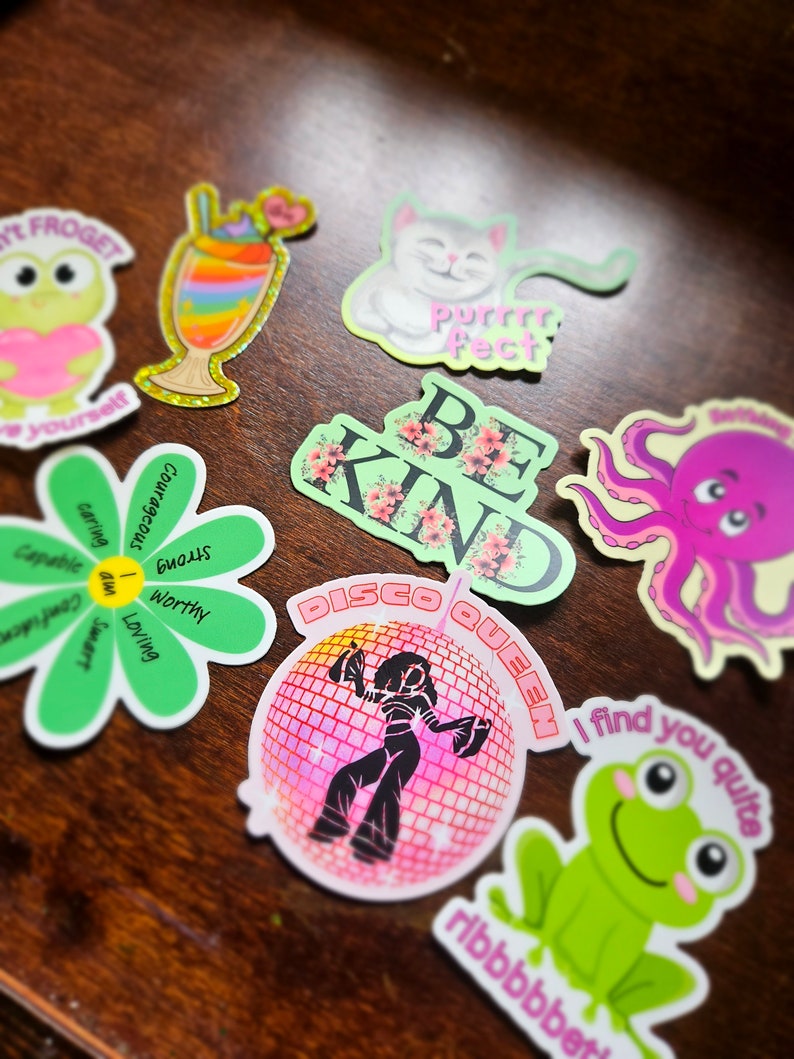 Don't FROGET to Love Yourself, Cute Frog 3" Vinyl Sticker Water Bottle ...