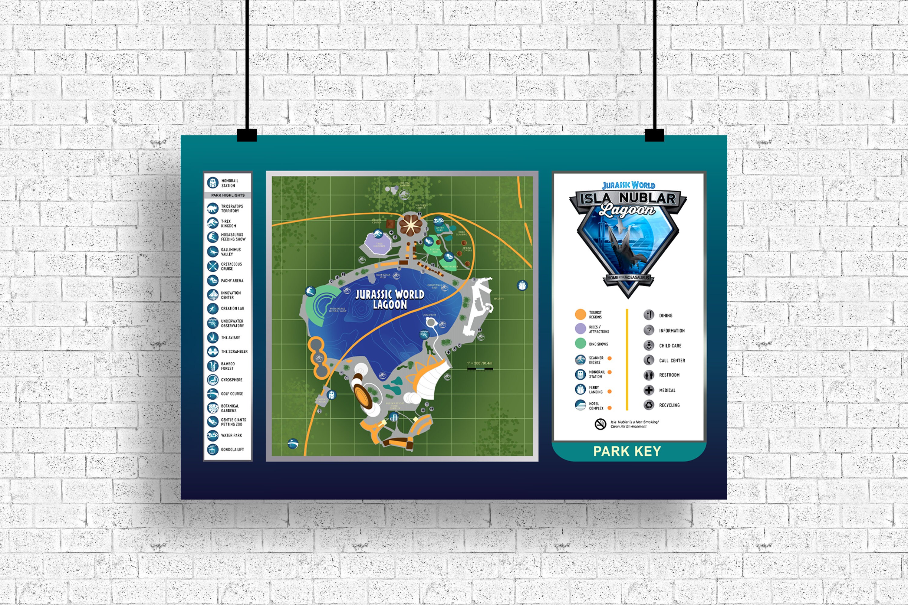 Jurassic World Map Jurassic World Poster Jurassic World Prop - Etsy Canada