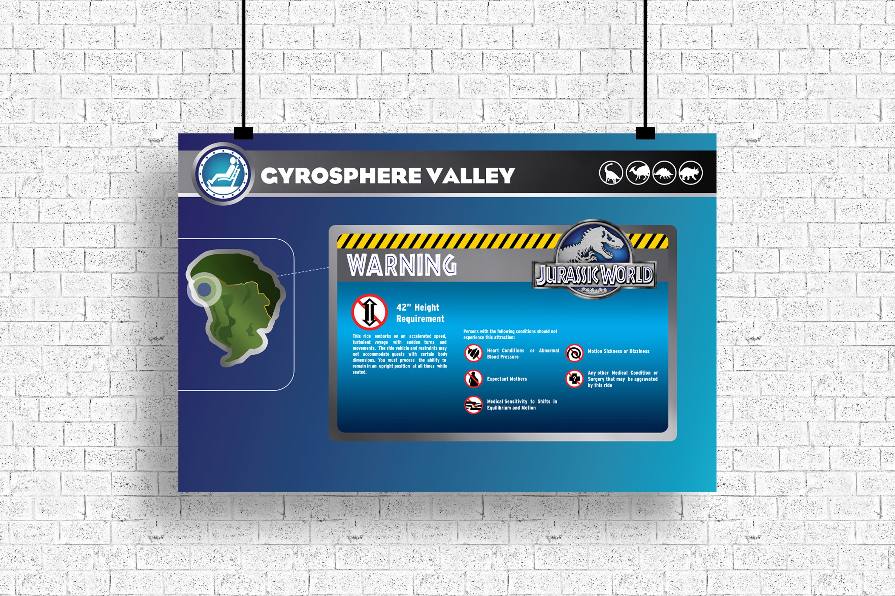 Jurassic World Map Jurassic World Poster Jurassic World Prop - Etsy Canada
