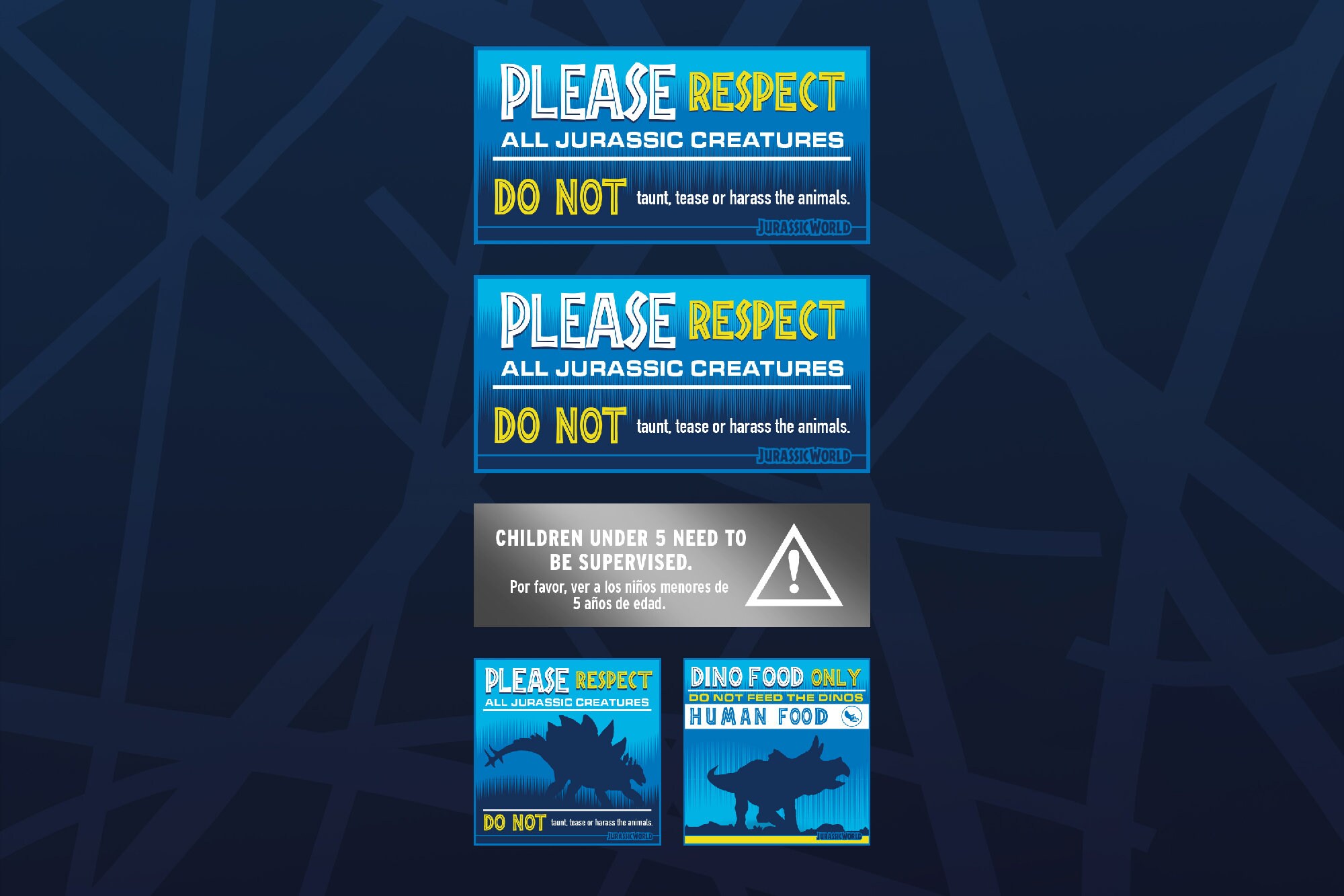 Jurassic World Signage Replica: 12 Screen Accurate Signs (digital ...