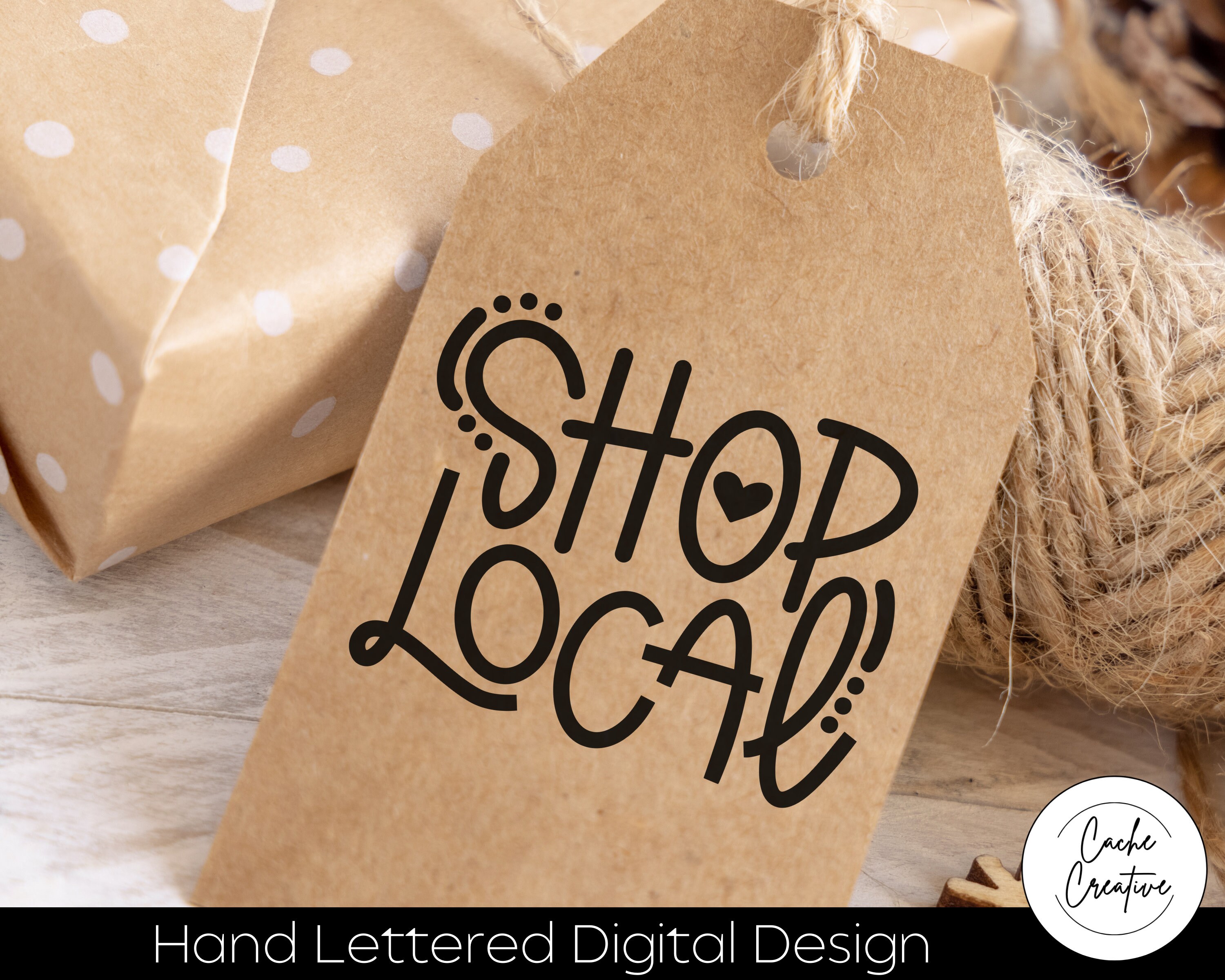 Shop Local SVG: Hand Lettered Cut File (digital Download) - Etsy