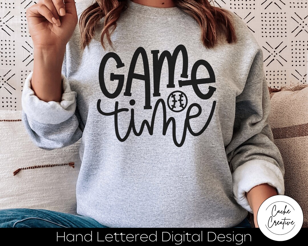 Game Time Softball Baseball SVG INSTANT DOWNLOAD Dxf, Svg, Eps, Png ...