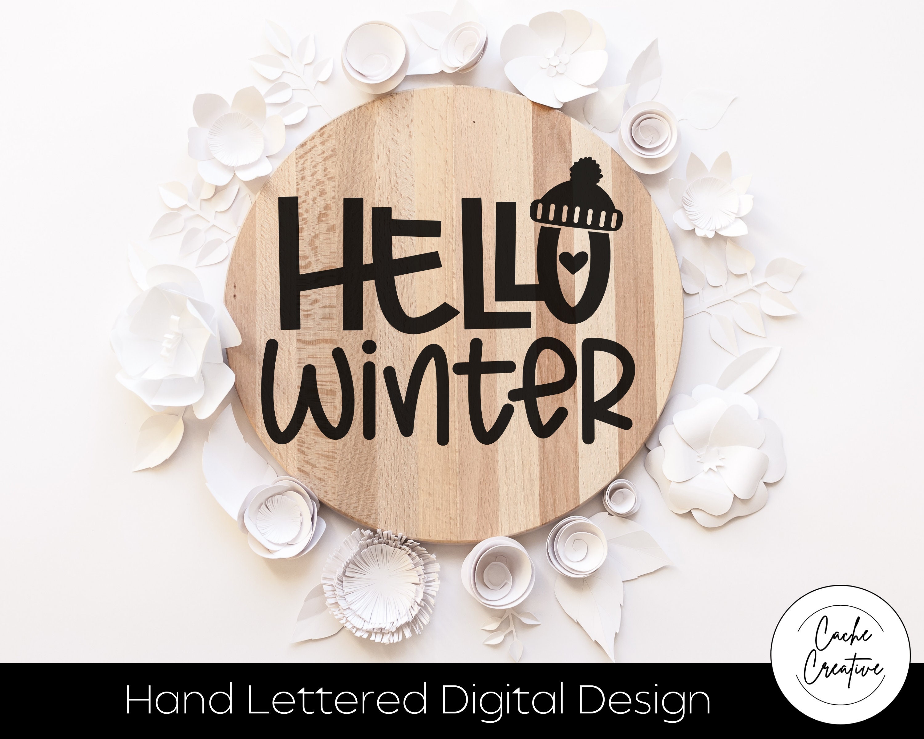 Hello Winter SVG INSTANT DOWNLOAD Dxf Svg Eps Png Jpg Pdf - Etsy