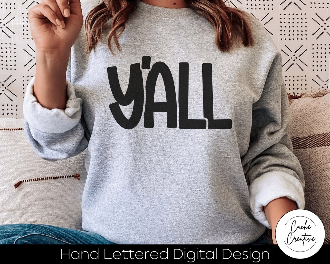 Y'all SVG File: Hand Lettered Cut File (digital Download) - Etsy
