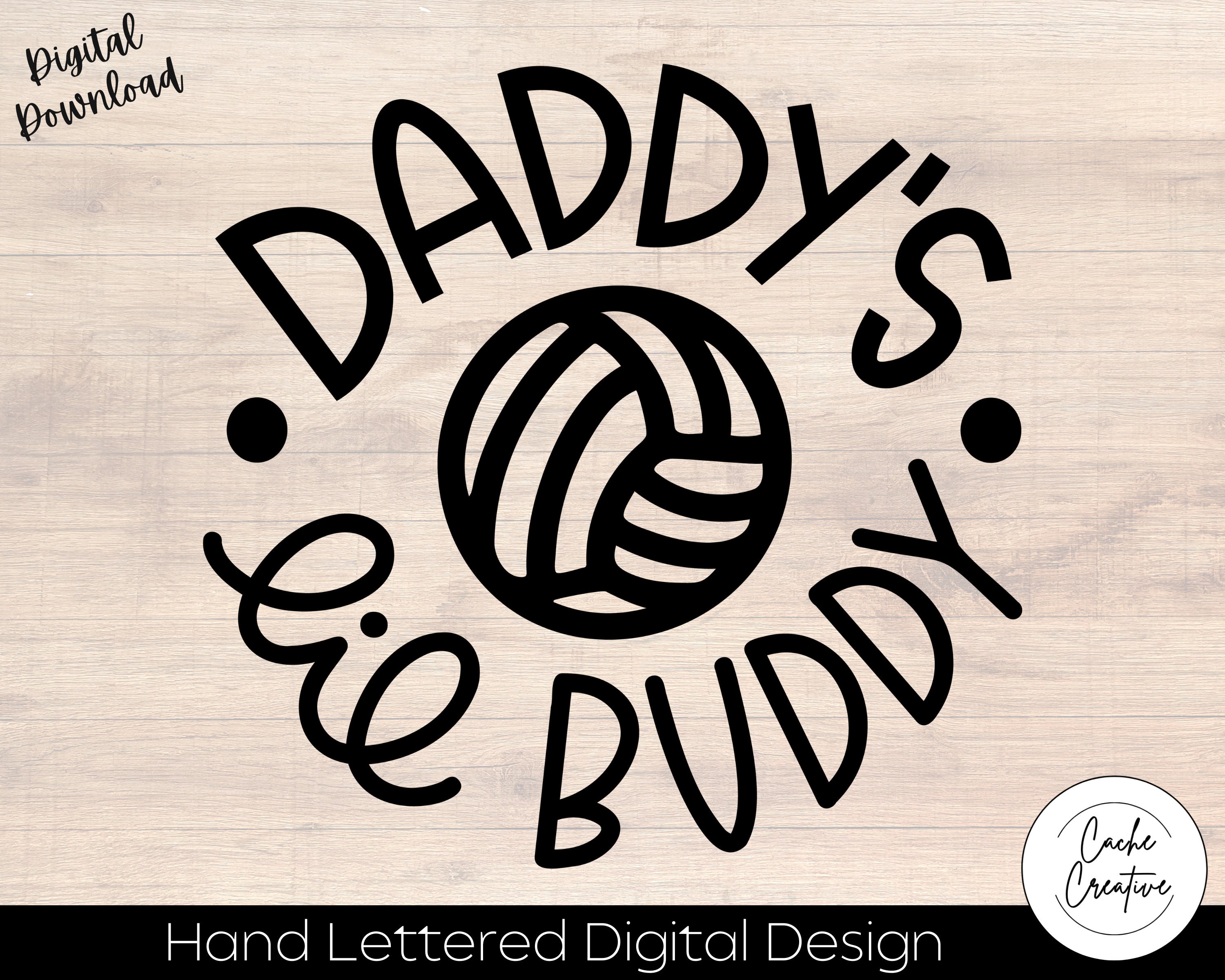Daddy's Lil Volleyball Buddy SVG INSTANT DOWNLOAD Dxf - Etsy