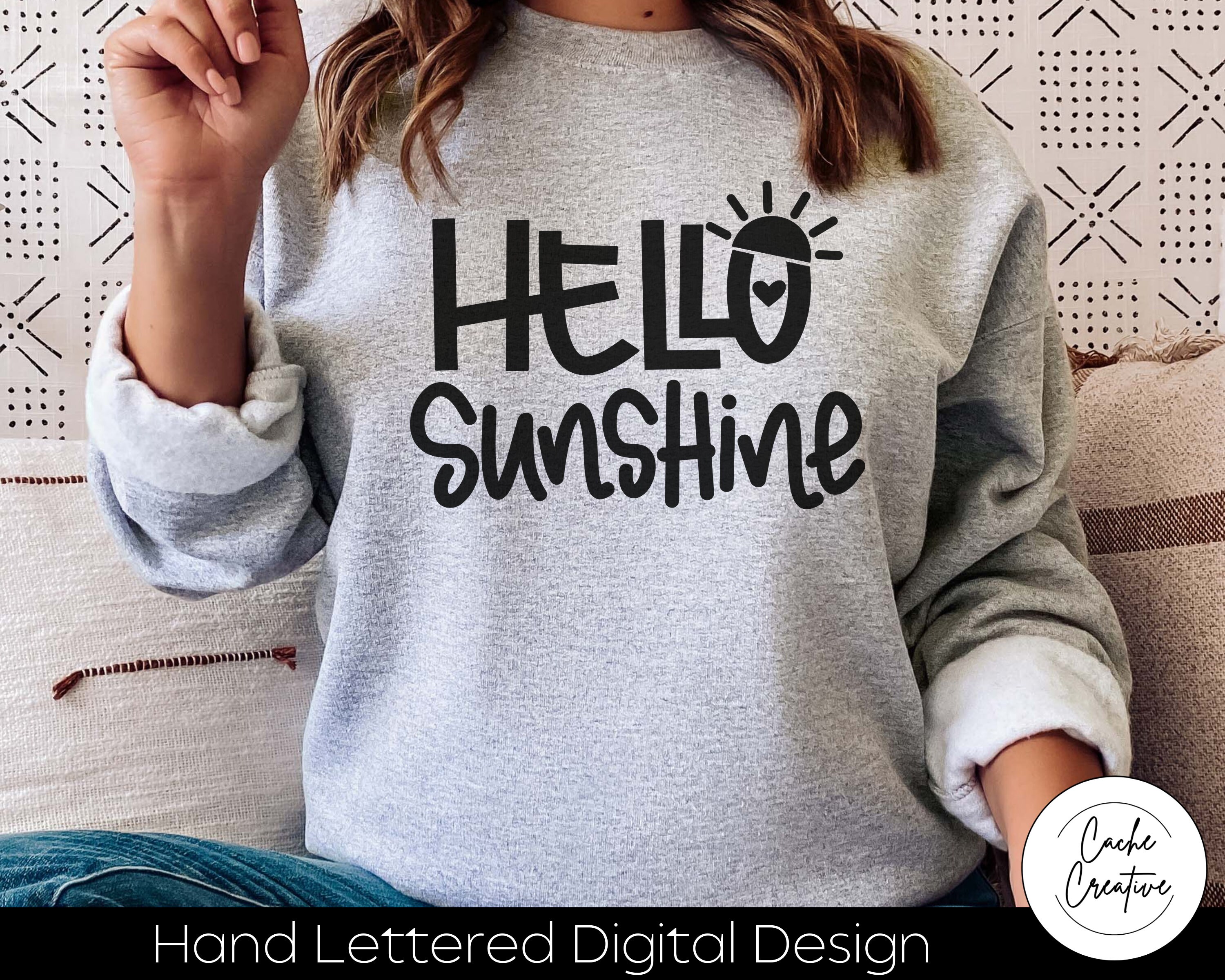 Hello Sunshine SVG INSTANT DOWNLOAD Dxf Svg Eps Png Jpg - Etsy