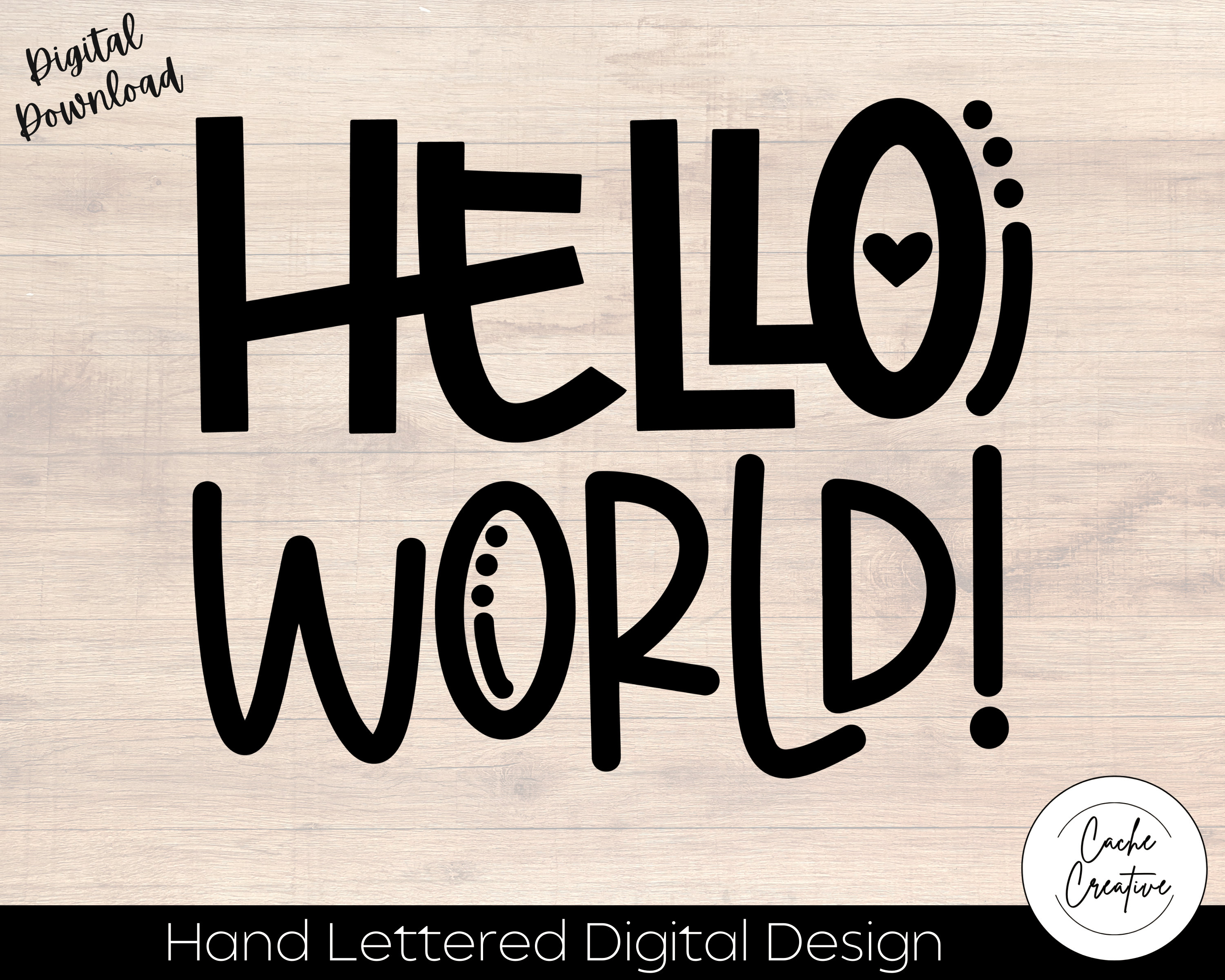 Hello World SVG INSTANT DOWNLOAD Dxf Svg Eps Png Jpg Pdf - Etsy