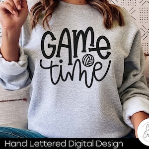Game Time Volleyball SVG INSTANT DOWNLOAD Dxf, Svg, Eps, Png, Jpg, Pdf ...