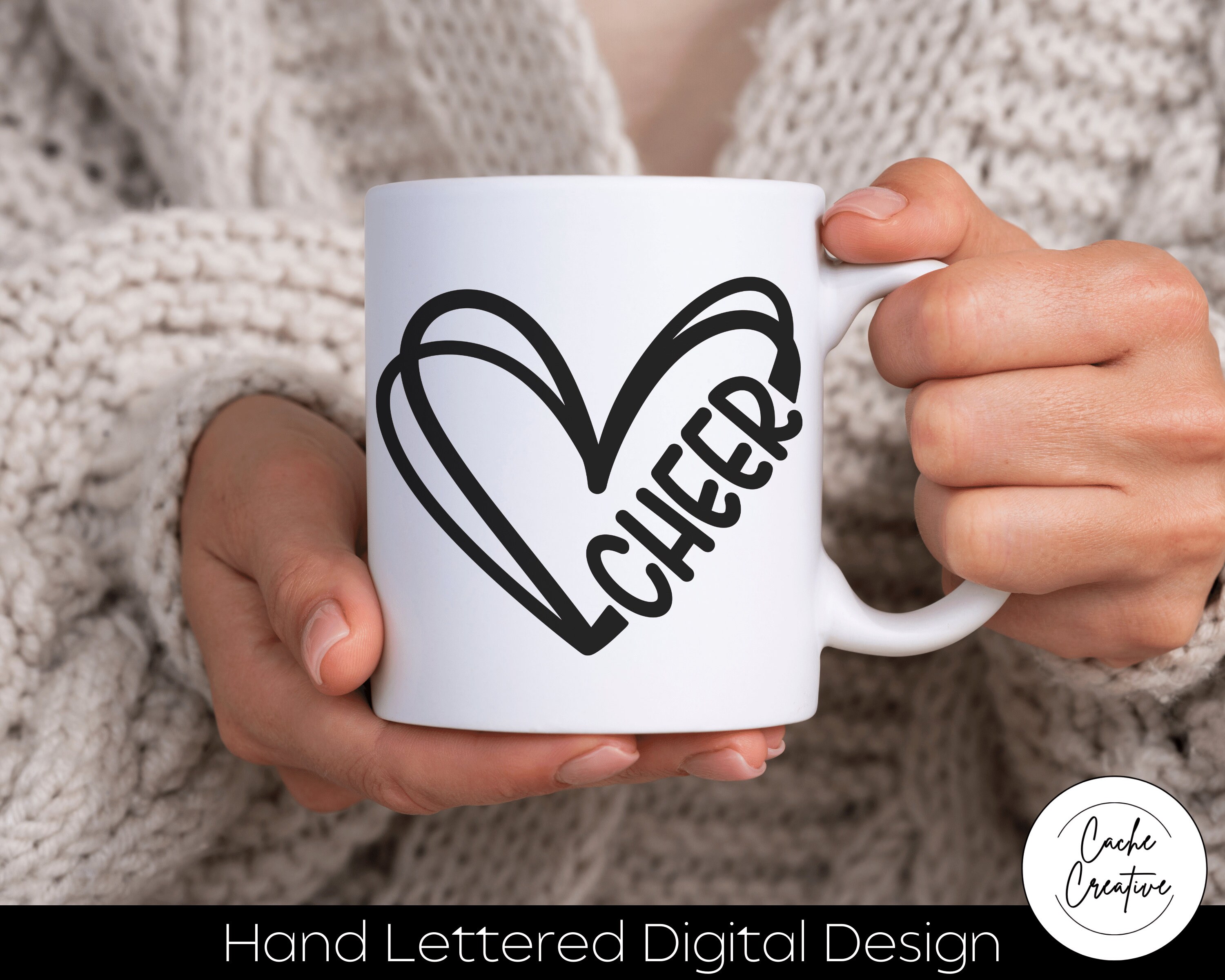 Cheer Heart Cheerleading SVG INSTANT DOWNLOAD Dxf Svg Eps - Etsy