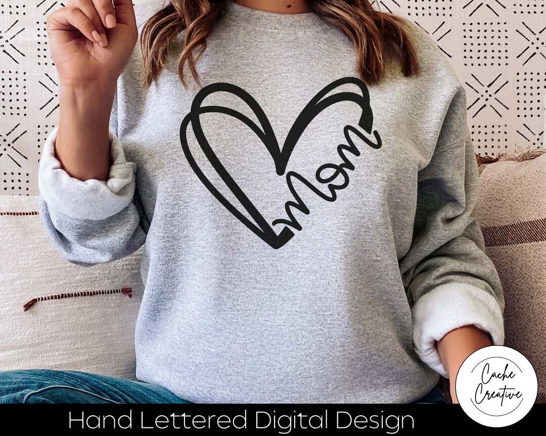 Mom Heart SVG INSTANT DOWNLOAD Dxf Svg Eps Png Jpg Pdf - Etsy