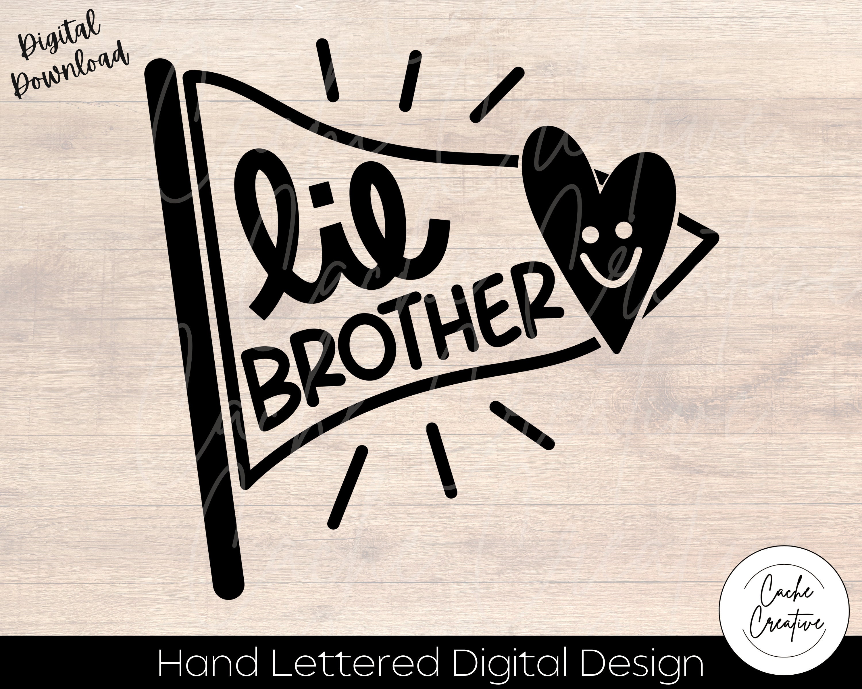 Lil Brother I Little Bro SVG INSTANT DOWNLOAD Dxf Svg Eps - Etsy