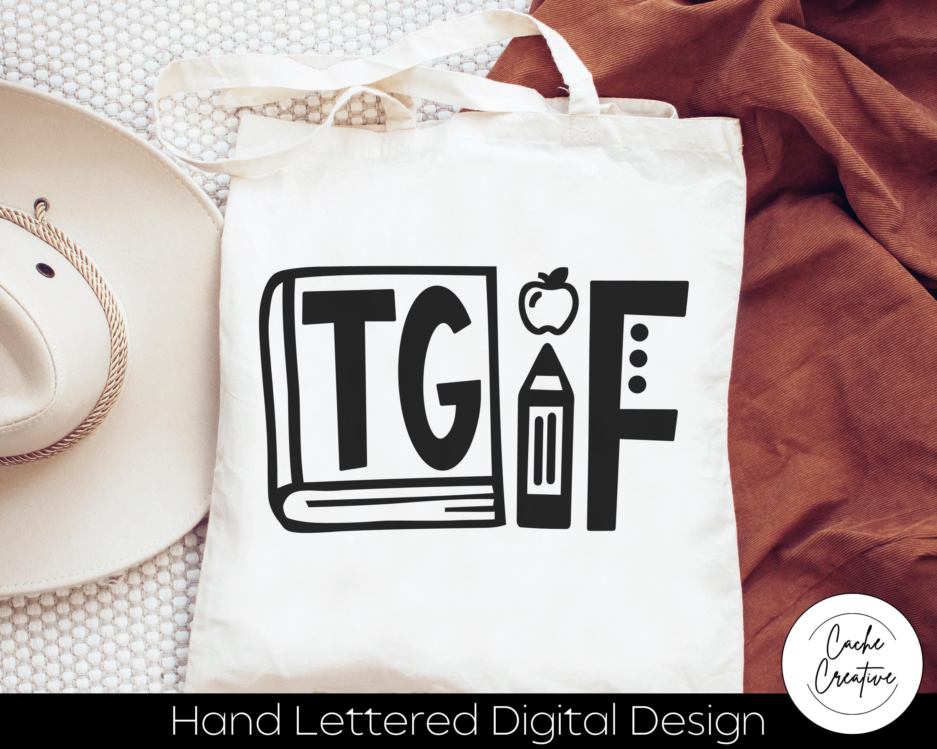TGIF Friday SVG: Hand Lettered Cut File (digital Download) - Etsy