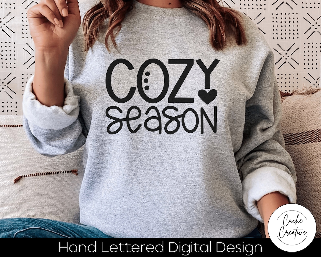 Cozy Season SVG: Hand Lettered Cut File (digital Download) - Etsy