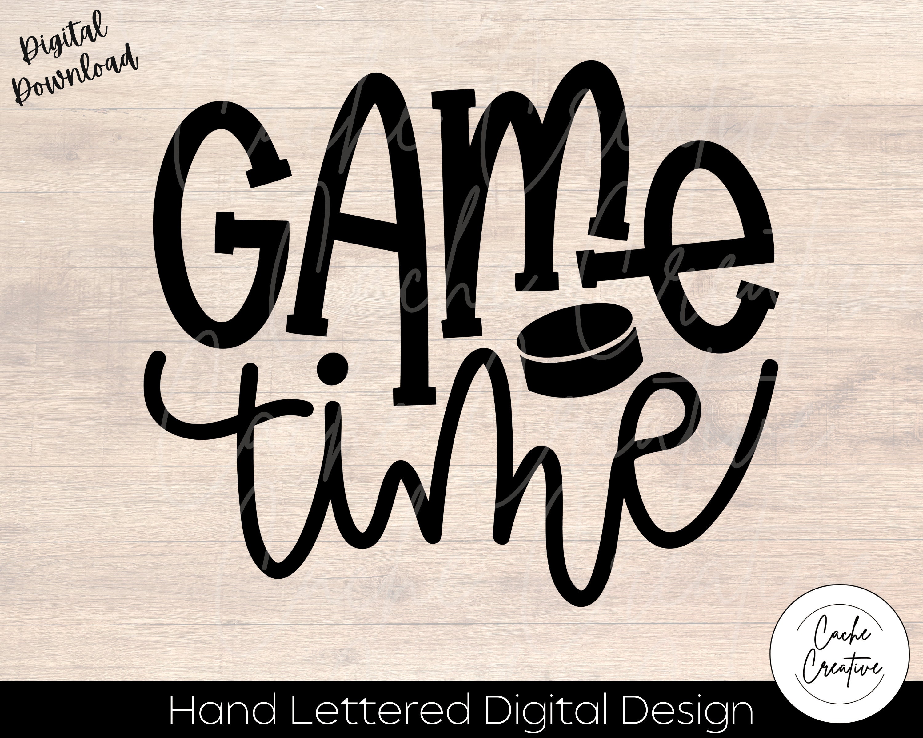 Game Time Hockey SVG INSTANT DOWNLOAD Dxf Svg Eps Png Jpg - Etsy