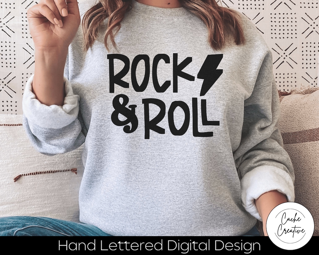 Rock & Roll SVG INSTANT DOWNLOAD Dxf, Svg, Eps, Png, Jpg, Pdf for Use ...