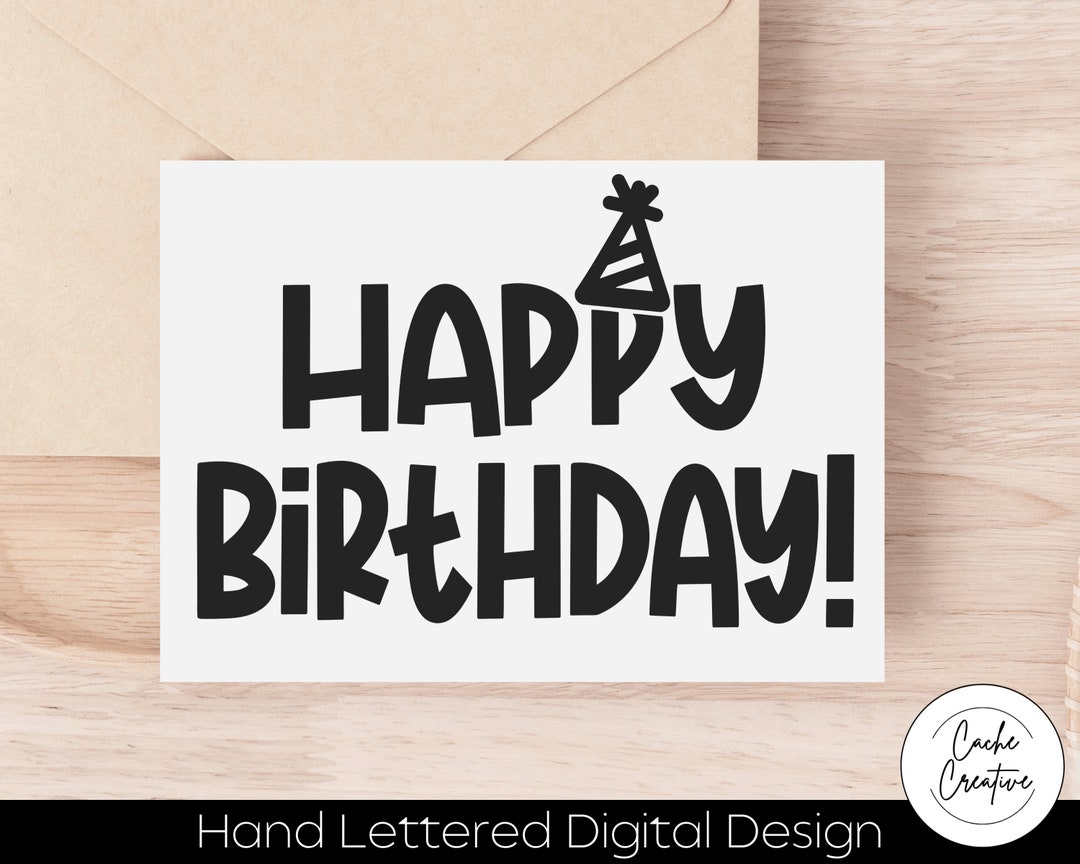 Happy Birthday SVG INSTANT DOWNLOAD Dxf, Svg, Eps, Png, Jpg, Pdf for ...