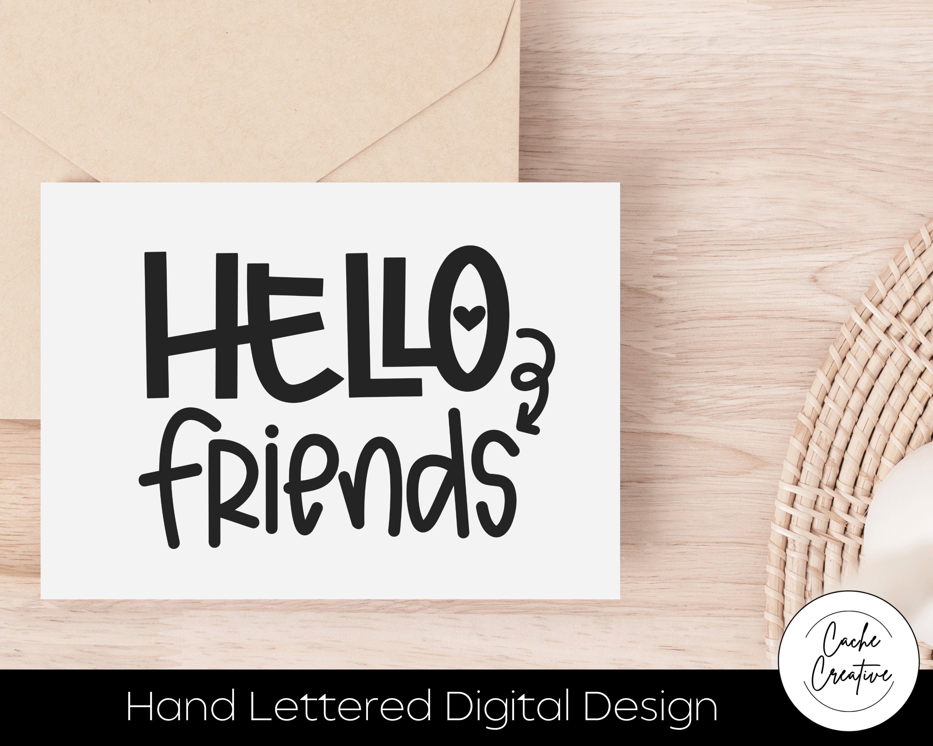 Hello Friends SVG INSTANT DOWNLOAD Dxf Svg Eps Png Jpg - Etsy
