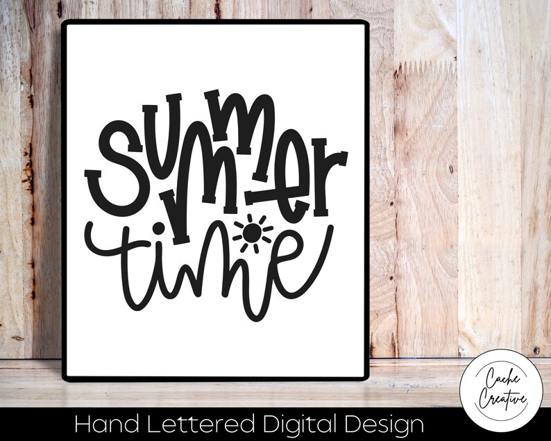 Summer Time SVG INSTANT DOWNLOAD Dxf Svg Eps Png Jpg Pdf - Etsy