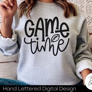 Game Time Football SVG: Hand Lettered Cut File (digital Download) - Etsy