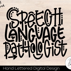 Speech Language Pathologist SVG INSTANT DOWNLOAD Dxf, Svg, Eps, Png ...