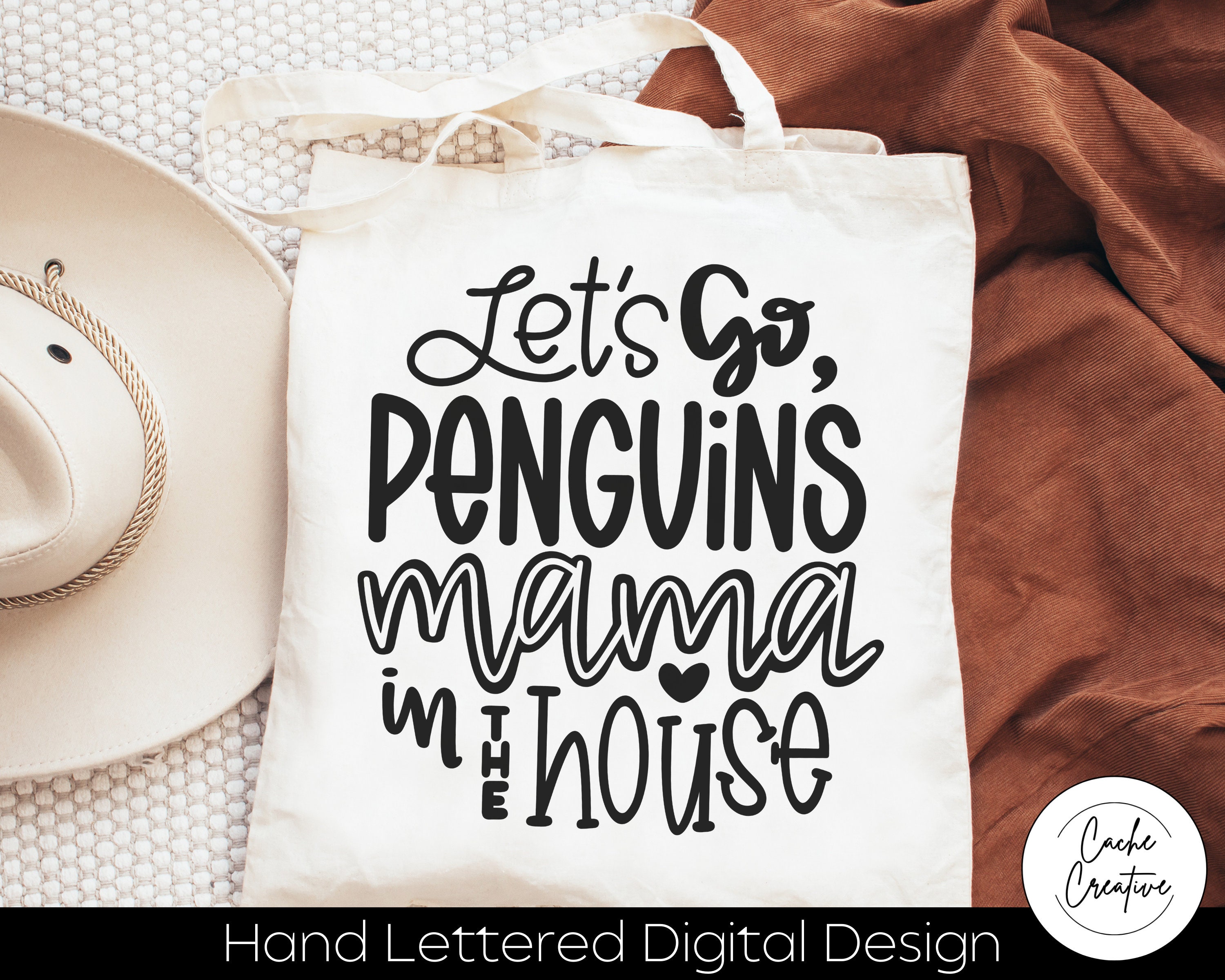 Let's Go Penguins Mama SVG INSTANT DOWNLOAD Dxf Svg Eps - Etsy