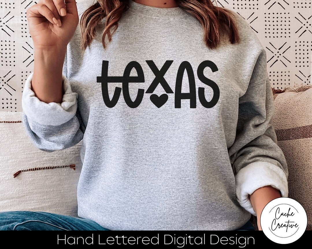 Texas SVG: TX State Pride, Hand Lettered Design (digital Download) - Etsy