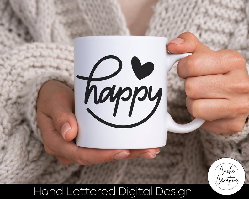 Happy Smiley Face SVG INSTANT DOWNLOAD Dxf Svg Eps Png - Etsy