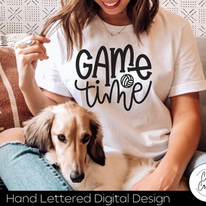 Game Time Volleyball SVG INSTANT DOWNLOAD Dxf, Svg, Eps, Png, Jpg, Pdf ...