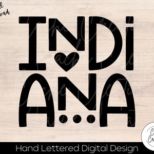 Indiana SVG, Hoosier State Svg INSTANT DOWNLOAD Dxf, Svg, Eps, Png, Jpg ...