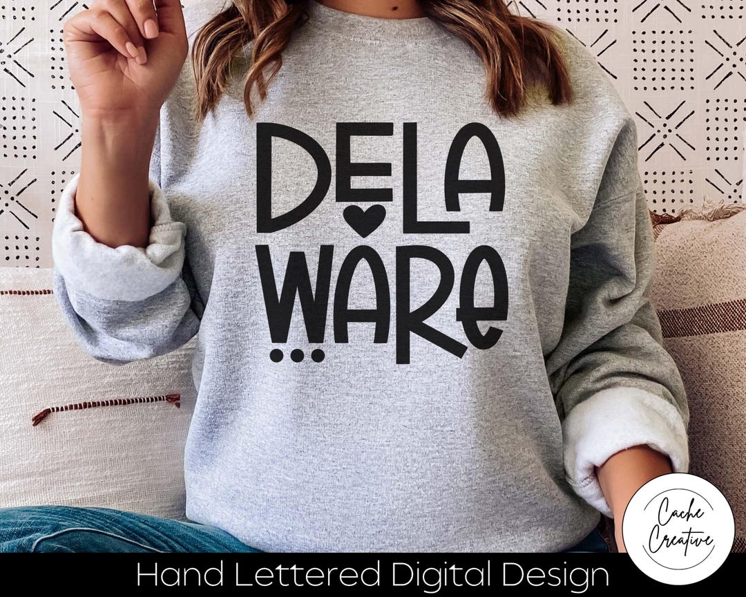 Delaware State SVG: Hand Lettered Design (digital Download) - Etsy