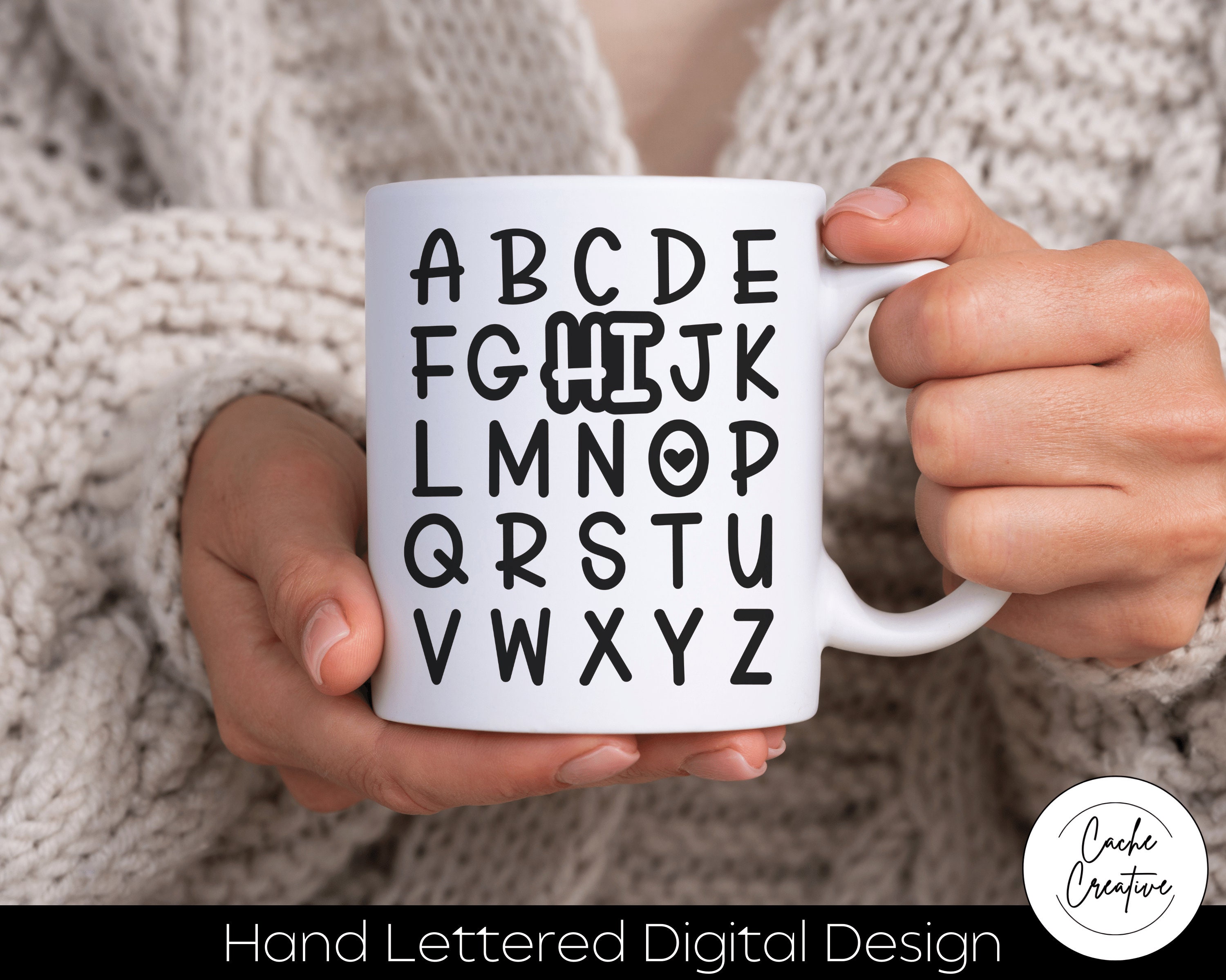 ABC Hi Alphabet Hi SVG INSTANT Download Dxf Svg Eps Png - Etsy
