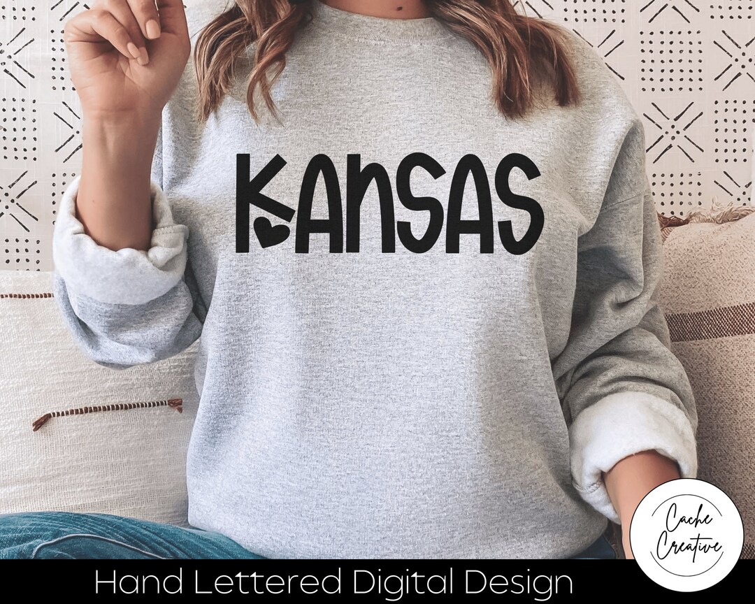 Kansas Sunflower State SVG: Hand Lettered Design (digital Download) - Etsy