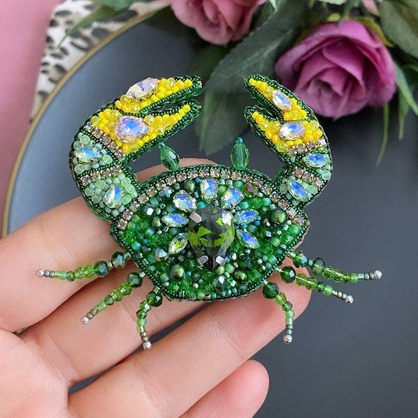 Crab Brooch - Etsy