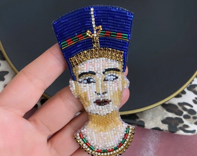 Exclusive Face Bust, Nefertiti Portrait Art, Handmade Egyptian Queen ...
