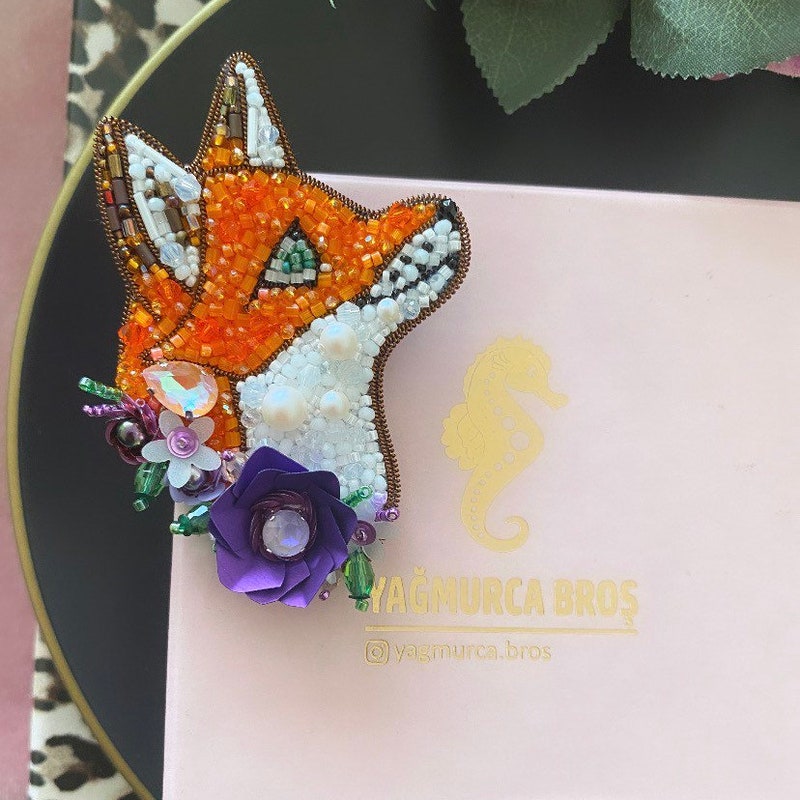 Fox Brooch - Etsy