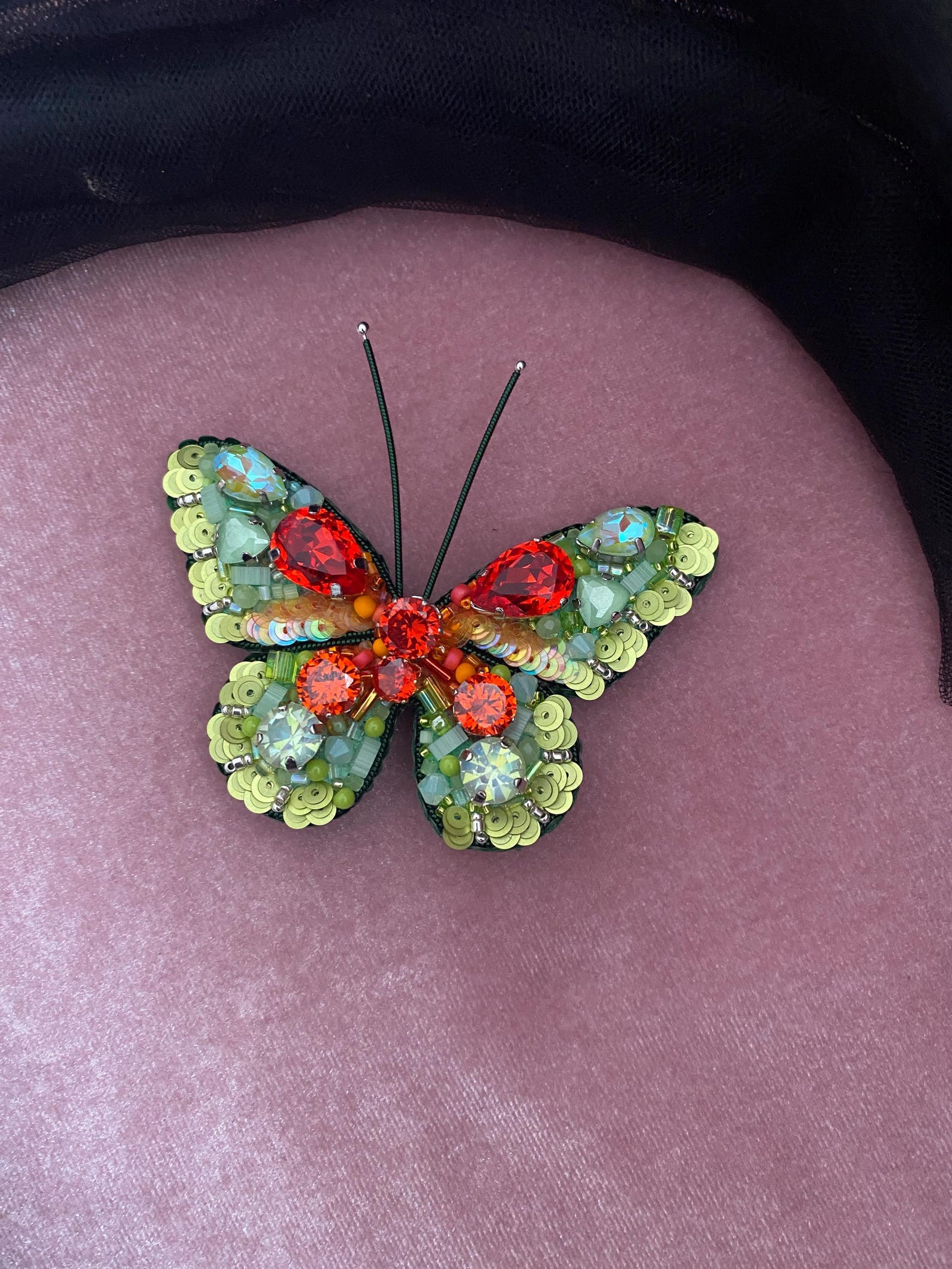 Handmade Monarch Butterfly Brooch: Beaded Insect Pin - Etsy