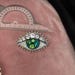Handmade Beaded Evil Eye Brooch: Green Embroidery Jewel - Etsy