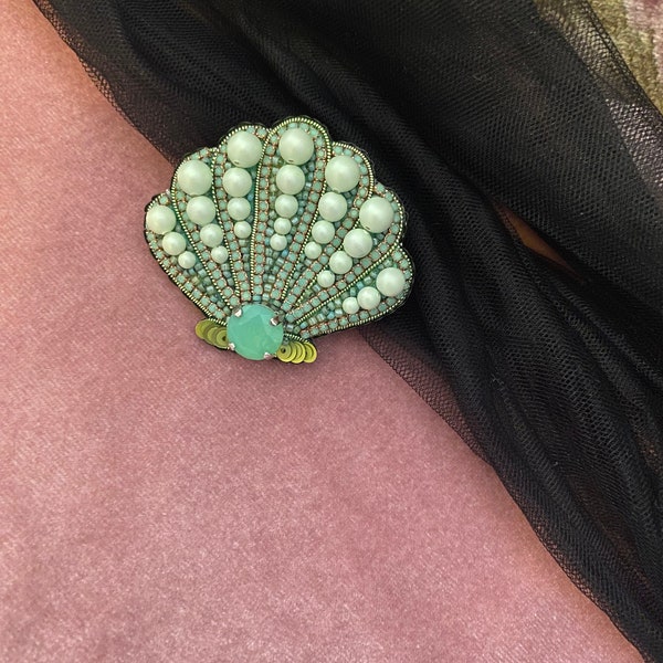 Seashell Brooch - Etsy