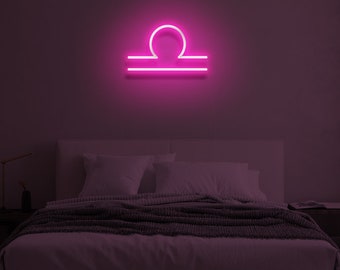 Libra Zodiac Neon Sign - Etsy