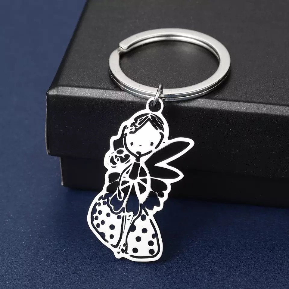 Kids Drawing Keyring Childrens Art Keychain Kid Art Gift - Etsy