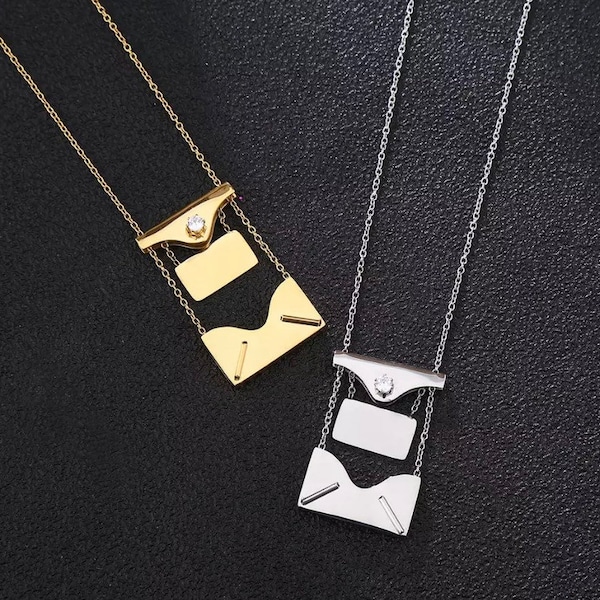 Envelope Necklace - Etsy