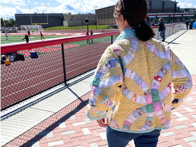 Quilt Coat Jacket Yellow Handmade - Etsy