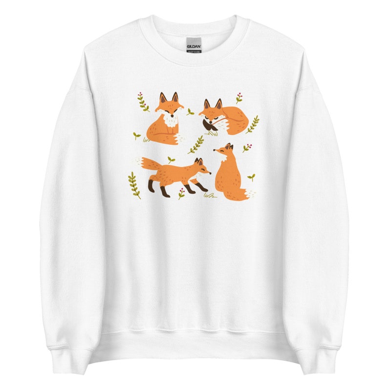 Cute Fox Sweatshirt Fox Nature Sweater Cottagecore Sweatshirt - Etsy