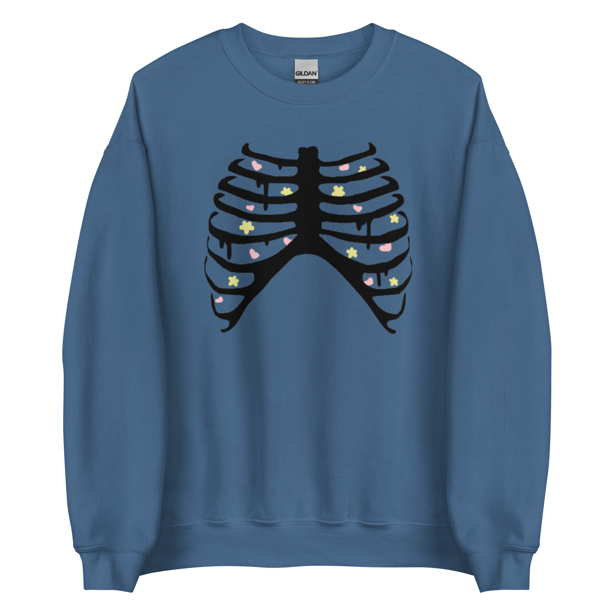 Ribcage Sweatshirt Pastel Goth Sweater Creepy Cute Clothing Yami Kawaii ...