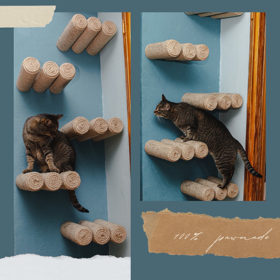 Cat Steps for Wall, Big Climbing Stairs, Climbing Post for Large Cats ...
