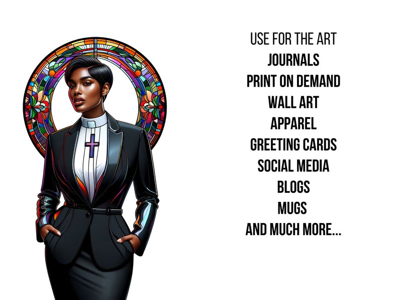 Religious Women Art Bundle | Clergy Women | Black Woman PNG | Christian ...